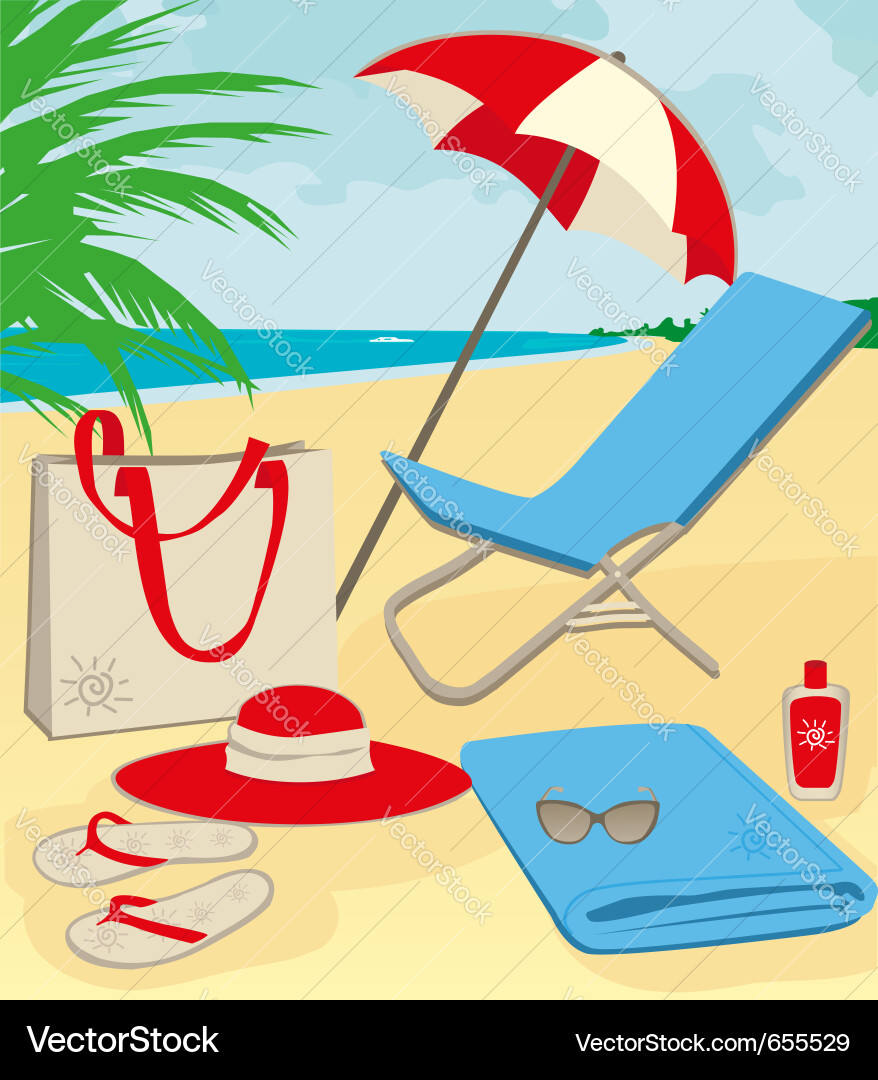 Beach holiday Royalty Free Vector Image - VectorStock