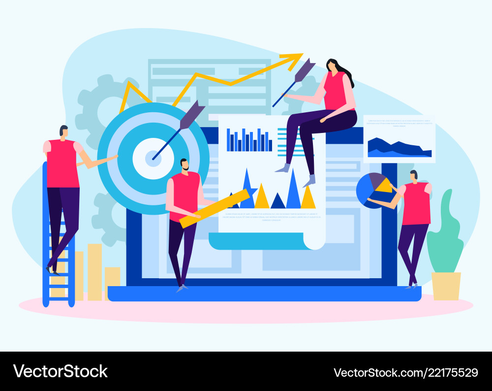 Business Growth & Strategy Background Vector Image
