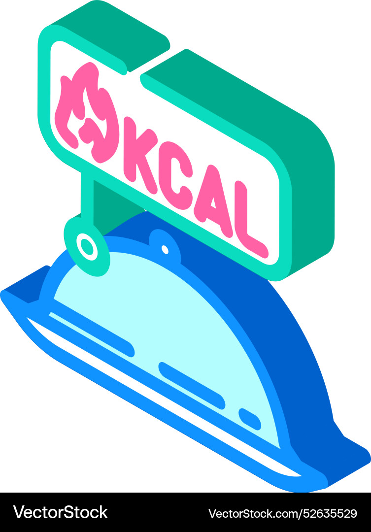 Caloric intake obesity overweight isometric icon Vector Image