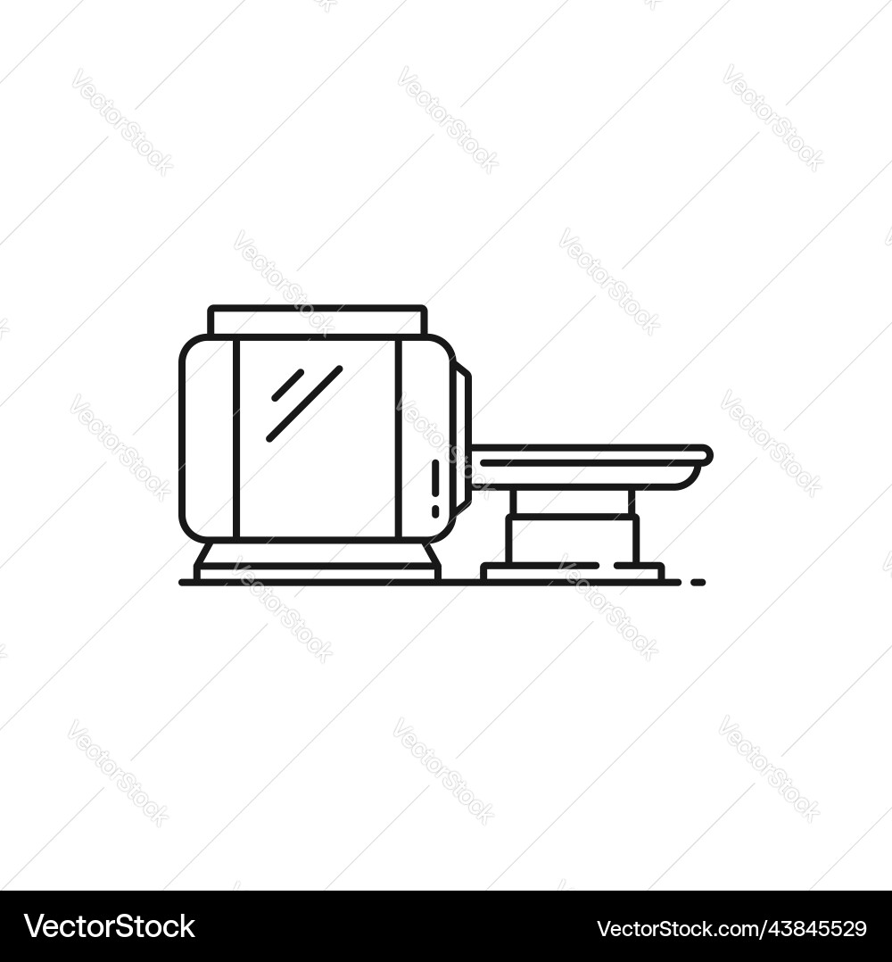 Computed tomography machine mri scan outline icon Vector Image Computed tomography machine mri scan outline icon Vector Image