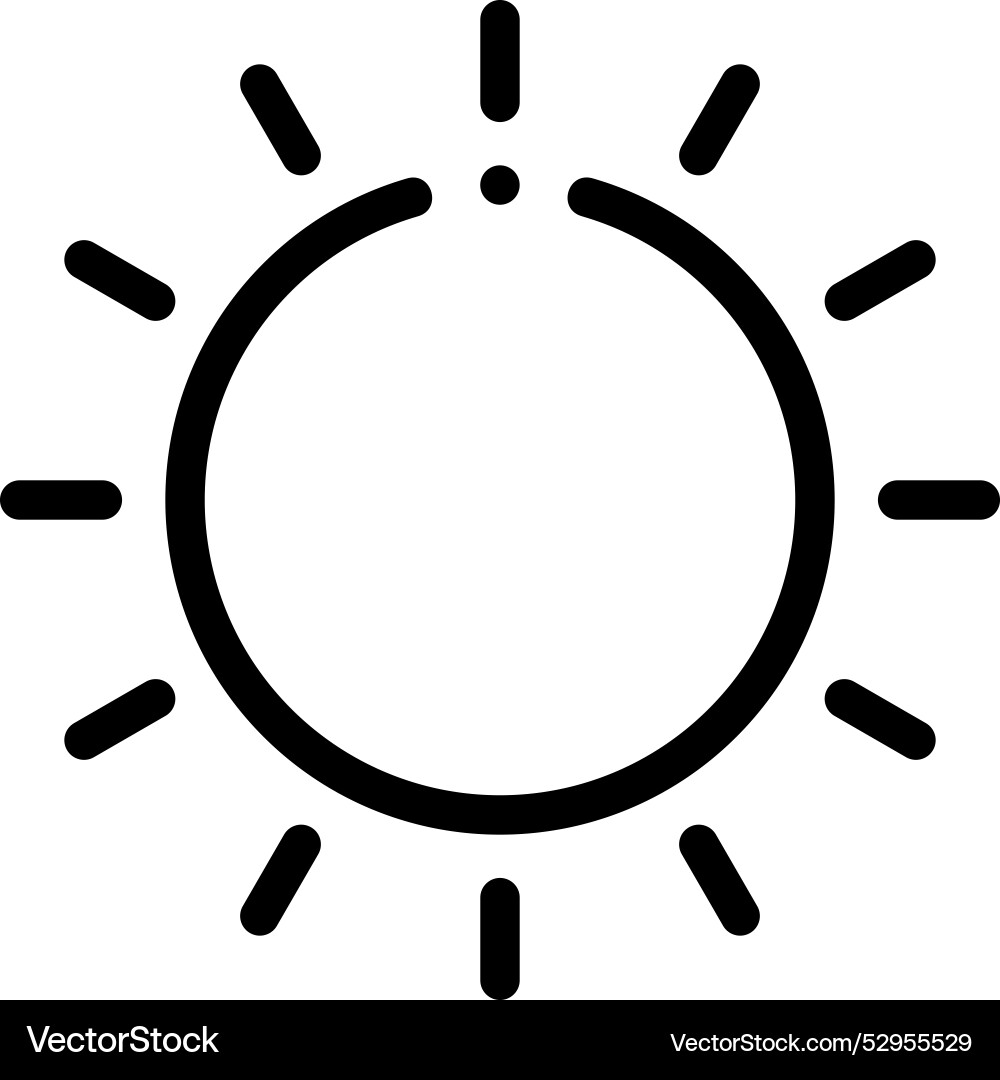 Daylight icon thin linear style design isolated Vector Image