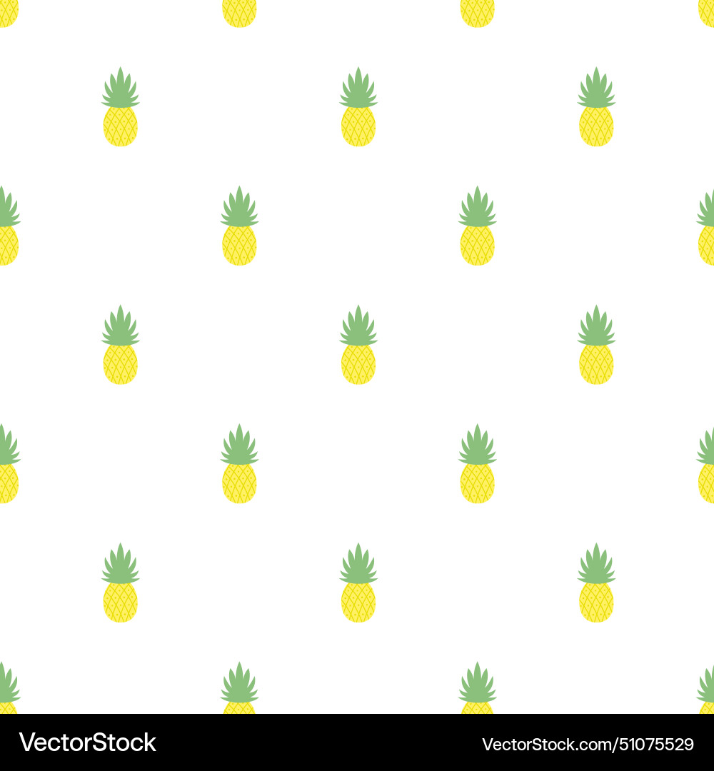 Different pineapples seamless pattern design Vector Image
