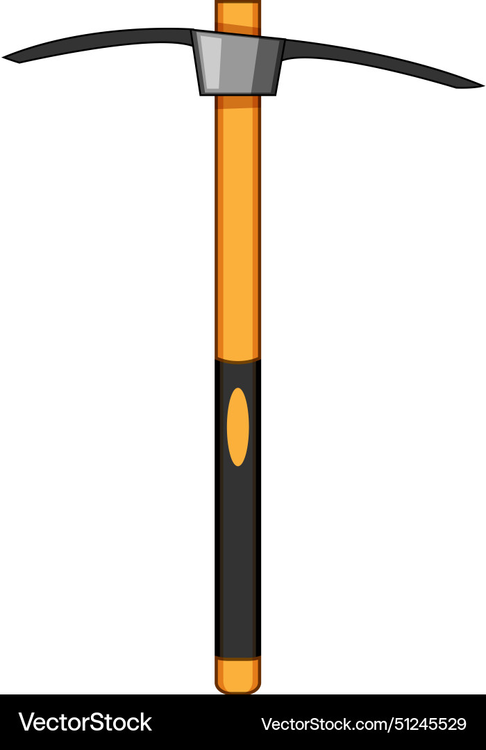 Dig pickaxe cartoon Royalty Free Vector Image - VectorStock