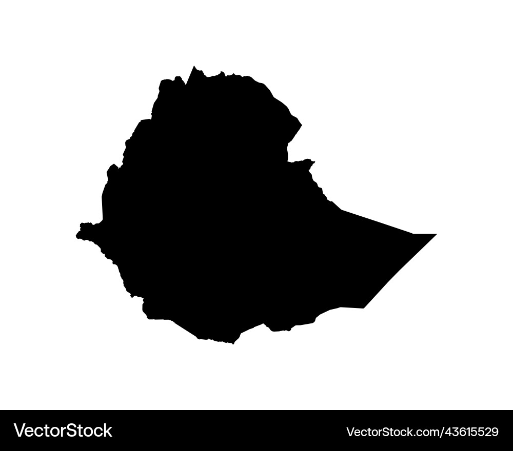 Ethiopia map Royalty Free Vector Image - VectorStock