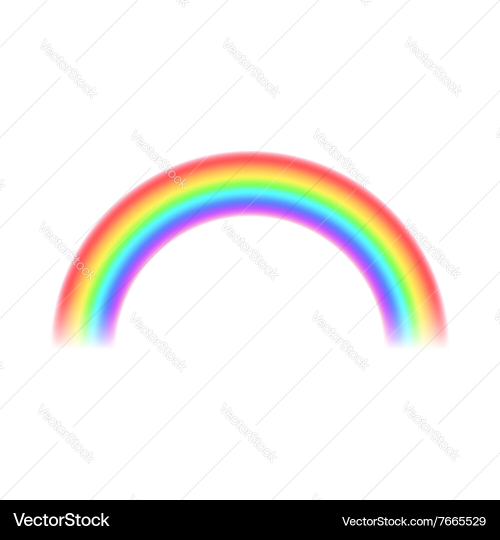 Rainbow icon realistic style Royalty Free Vector Image