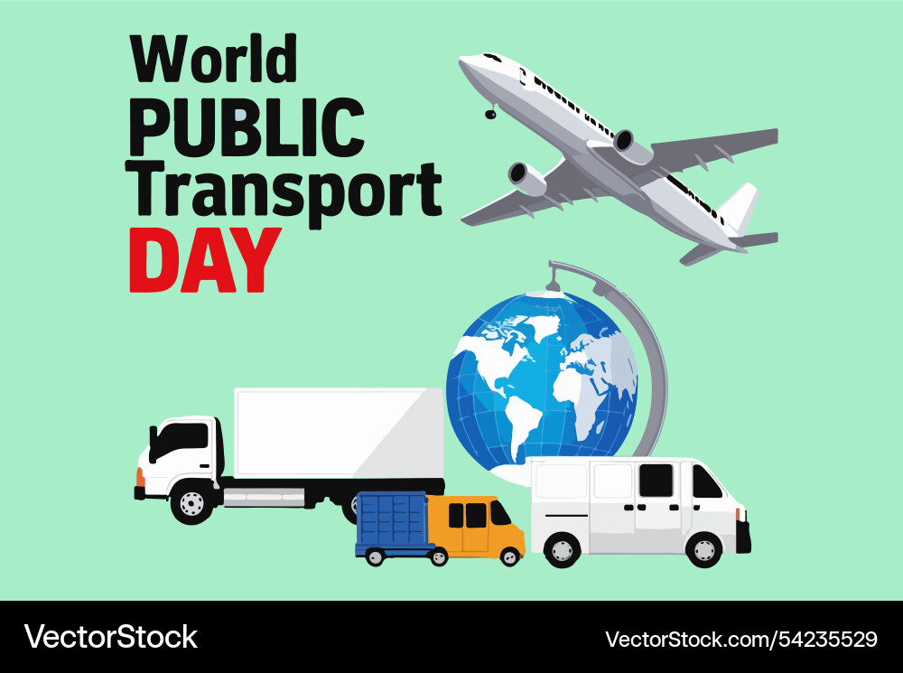 World public transport day Royalty Free Vector Image