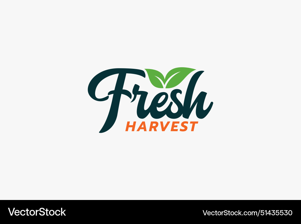 Fresh harvest logo with a combination Royalty Free Vector