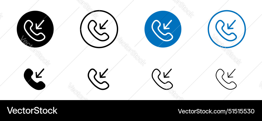 Incoming call icon Royalty Free Vector Image - VectorStock