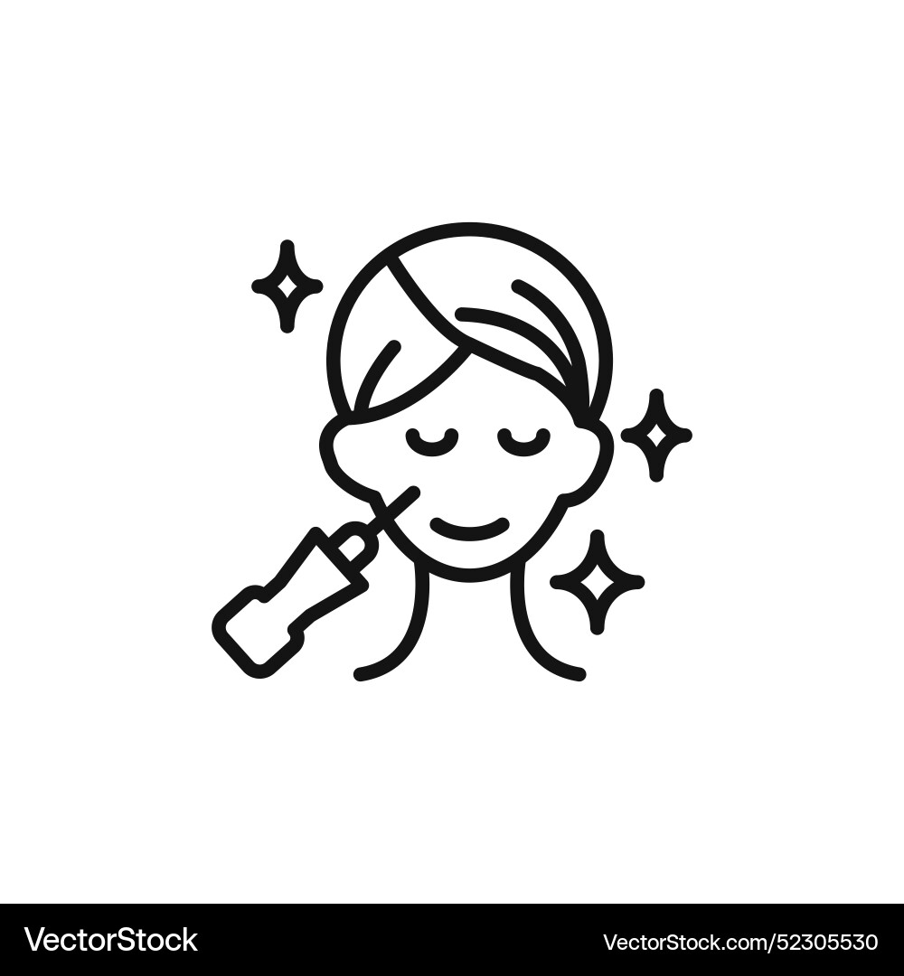 Laser dermatology icon outline collection Vector Image