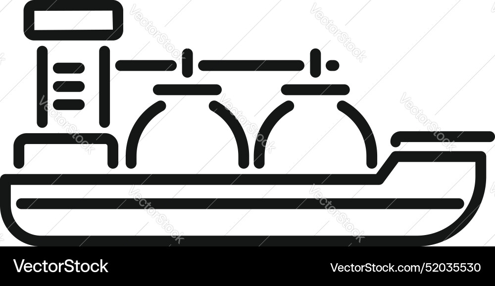 Lng carrier ship delivering liquefied gas fuel Vector Image