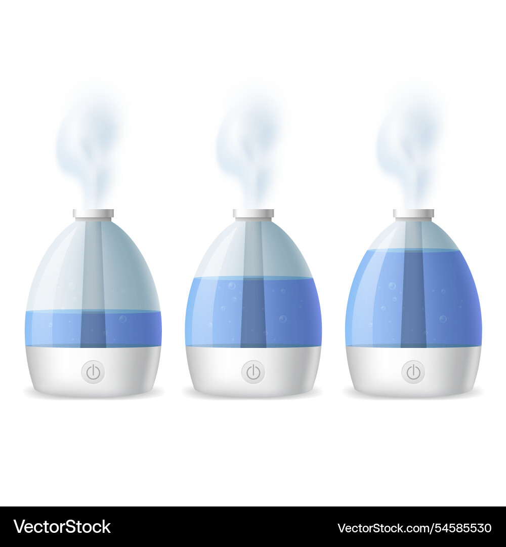 Realistic 3d detailed working humidifier Vector Image