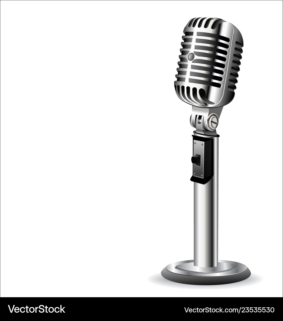 Retro vintage microphone Royalty Free Vector Image