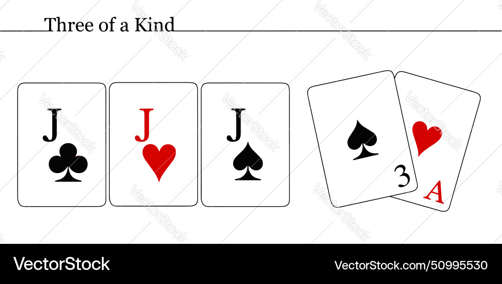 Three of a kind Royalty Free Vector Image - VectorStock