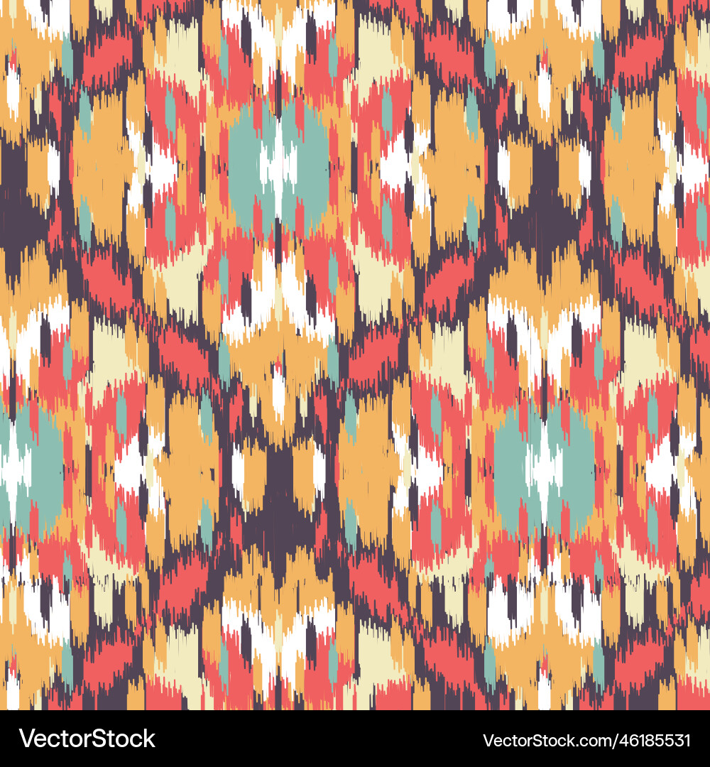 Abstract ikat styled pattern design background Vector Image