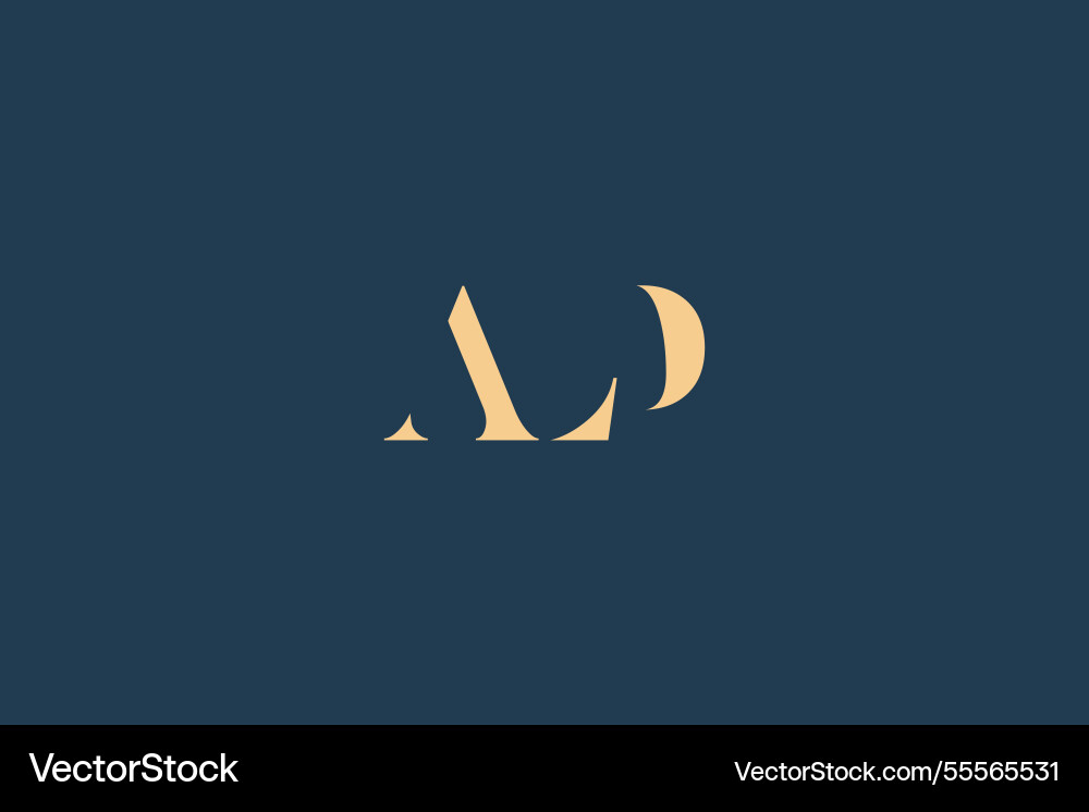 Alp abstract letter logo design Royalty Free Vector Image