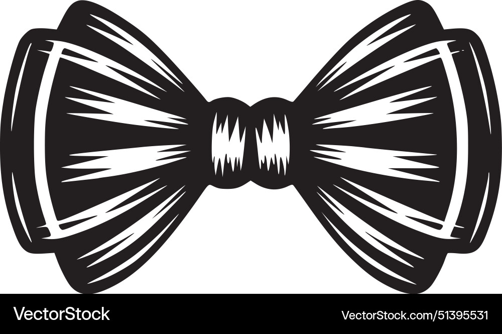 Bow - black and white isolated icon Royalty Free Vector