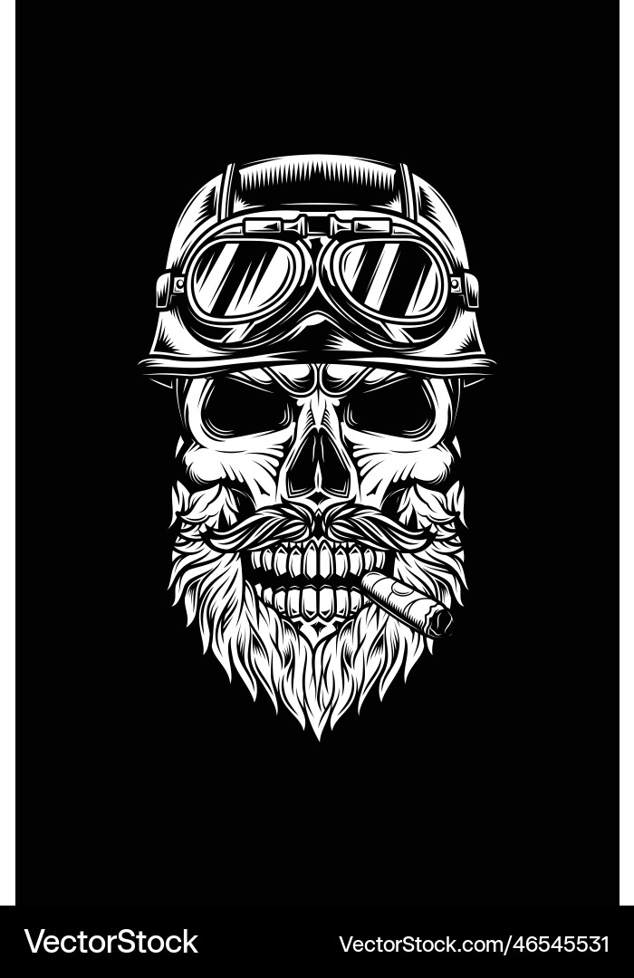 Brutal skull Royalty Free Vector Image - VectorStock