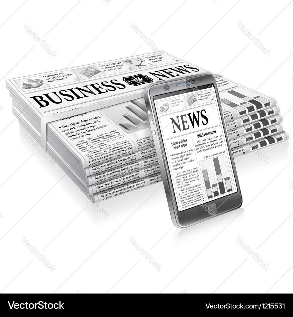 Concept - digital news Royalty Free Vector Image