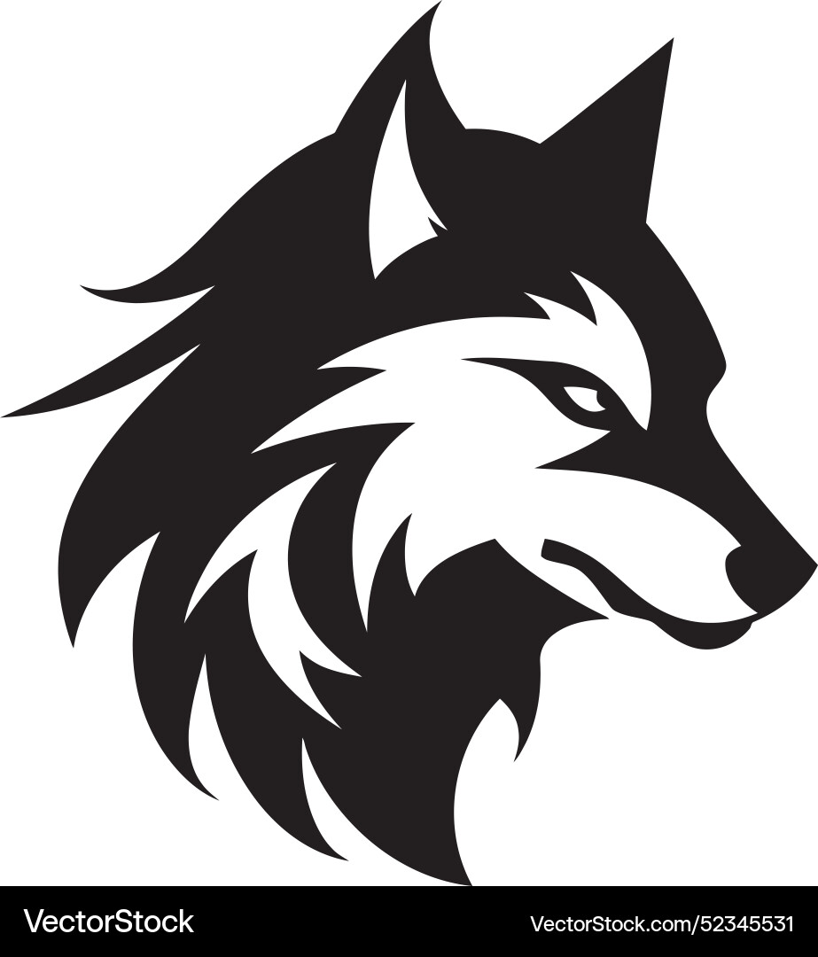Geometric wolf portrait designlunar symphony Vector Image