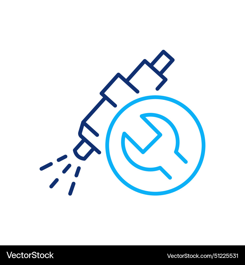 Injector repair icon Royalty Free Vector Image