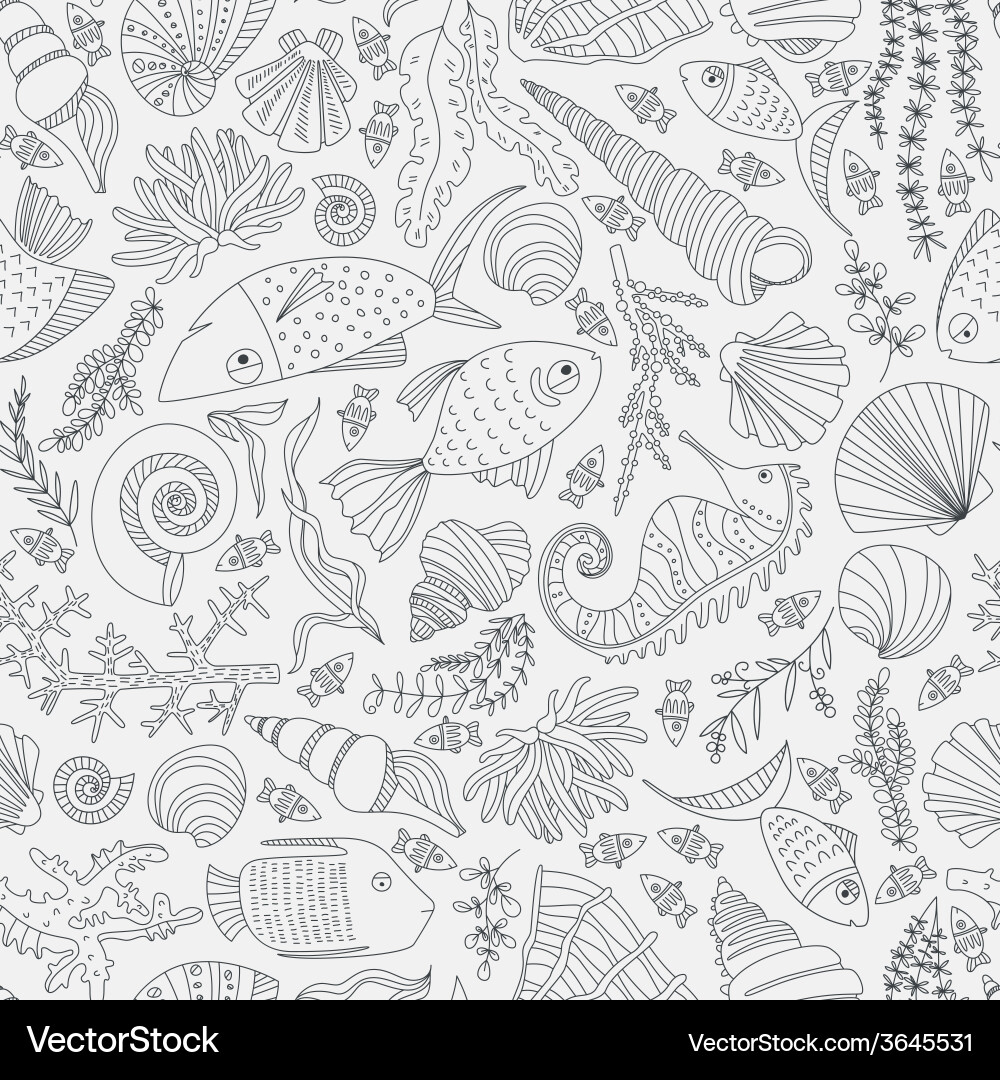 Ocean pattern Royalty Free Vector Image - VectorStock