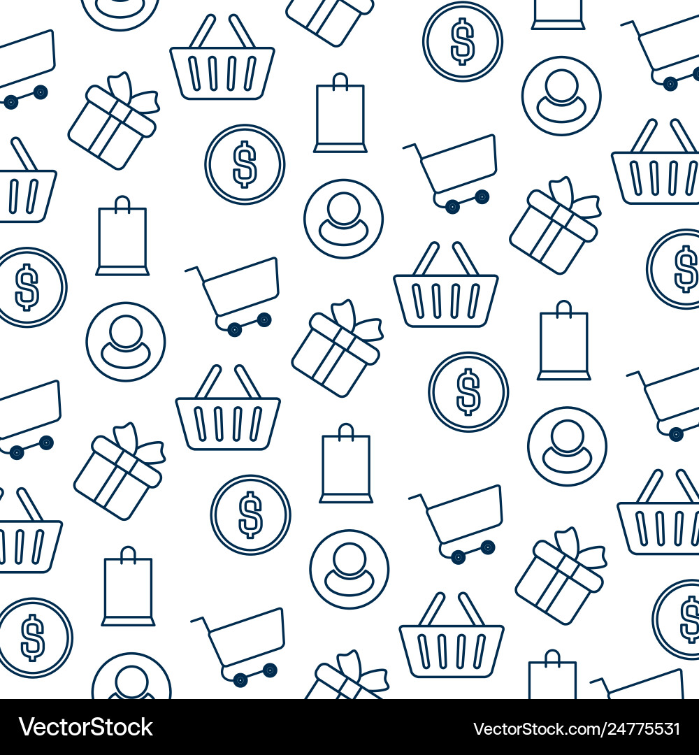Pattern e-commerce isolated icon Royalty Free Vector Image