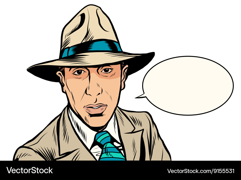 Retro Mafia Boss Royalty Free Vector Image - VectorStock