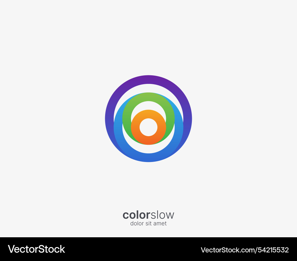 Colorful circle logo creative gradient circle logo