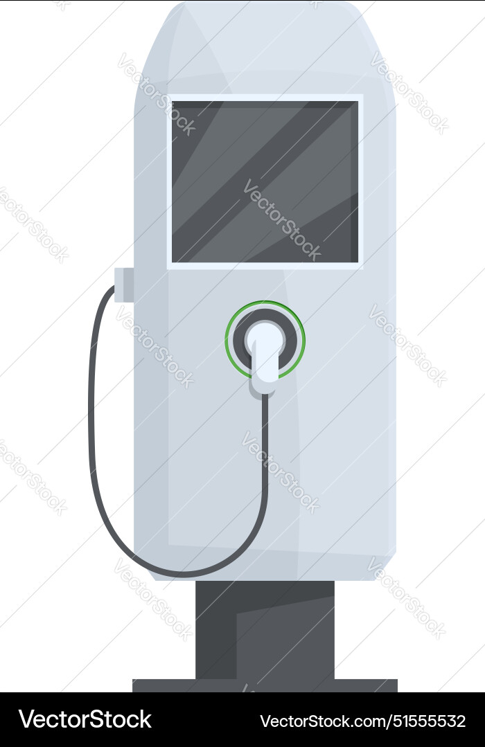 Ev charging station supplying power for electric Vector Image