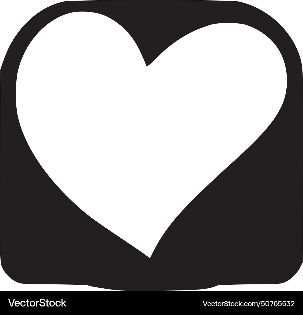 Heart - black and white Royalty Free Vector Image