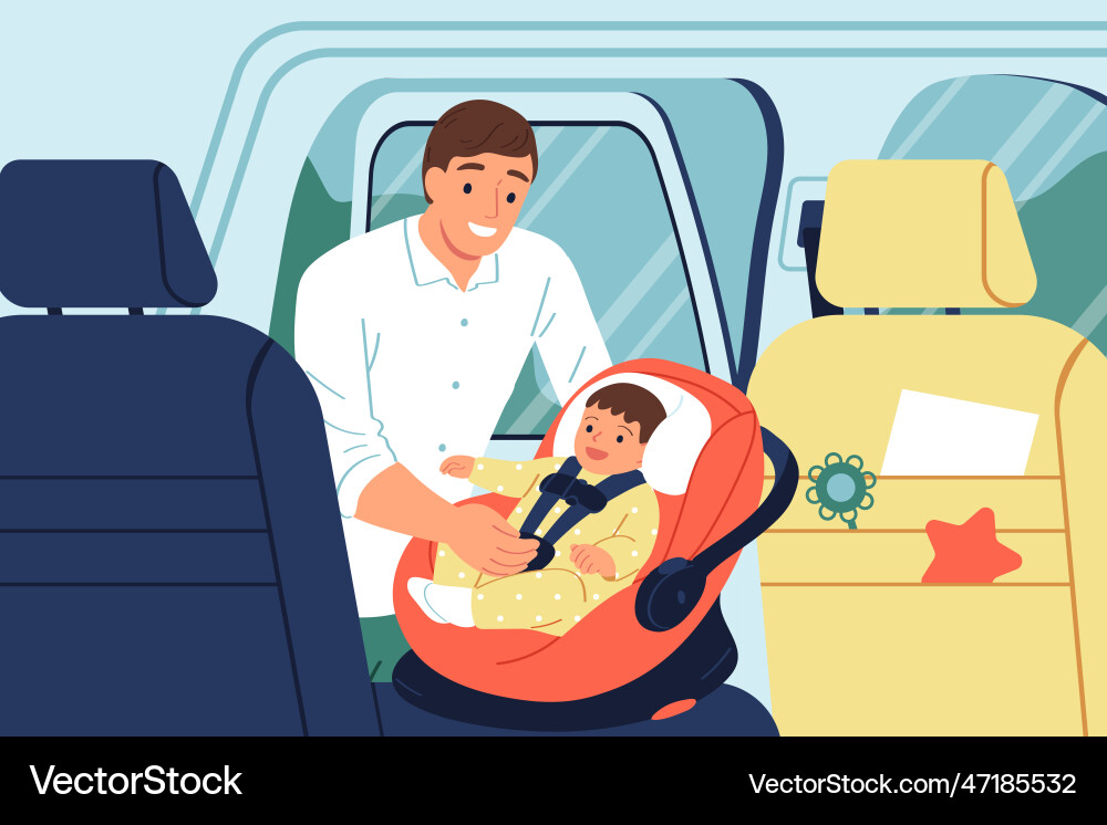 Safety and car background Royalty Free Vector Image