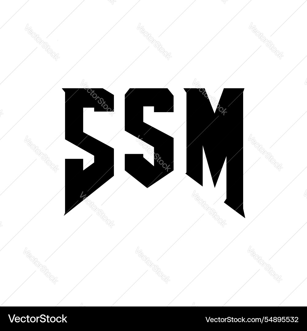 Ssm letter logo design for technology company Vector Image