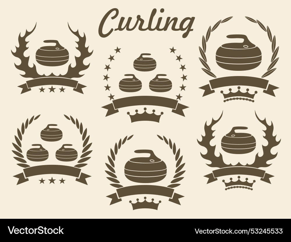 Curling Royalty Free Vector Image - VectorStock