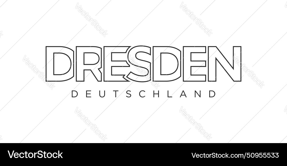 Dresden deutschland modern and creative design Vector Image