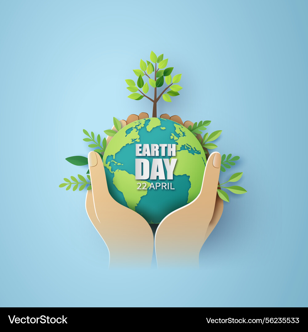 Earth day concept Royalty Free Vector Image - VectorStock