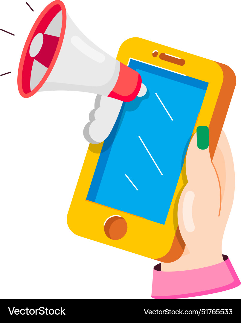 Ready to use flat sticker of mute mobile Vector Image