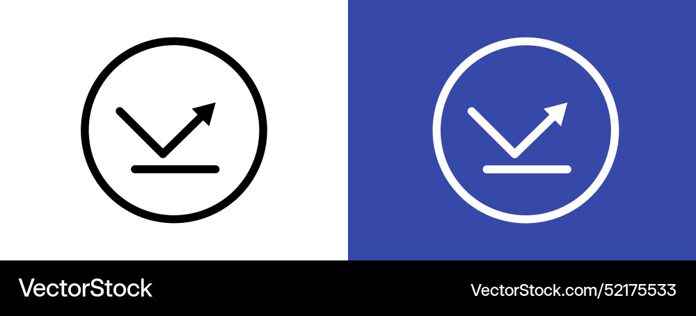 Rebound logo sign set outline Royalty Free Vector Image