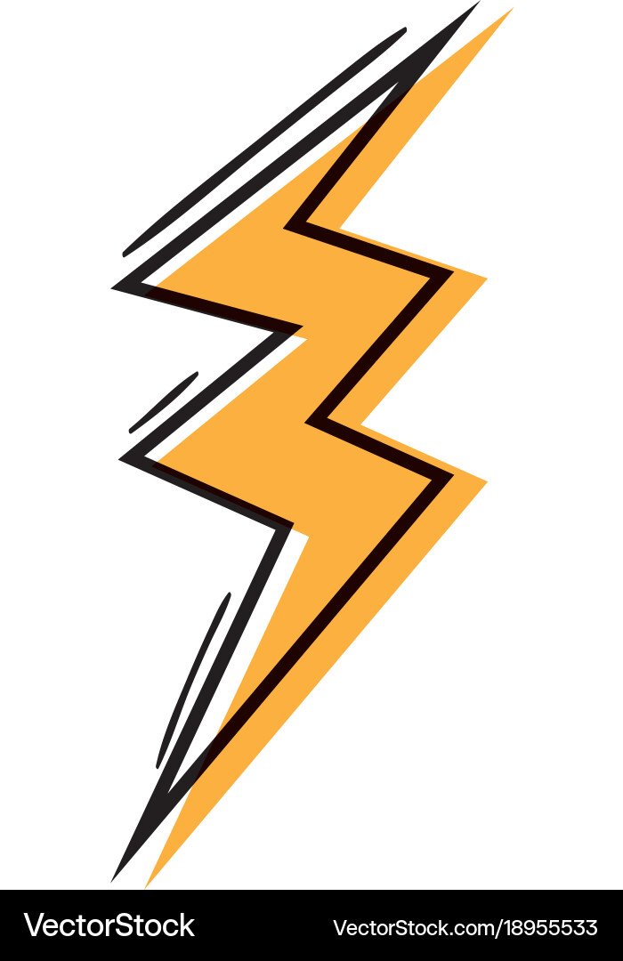 Thunderbolt Warning Icon Royalty Free Vector Image