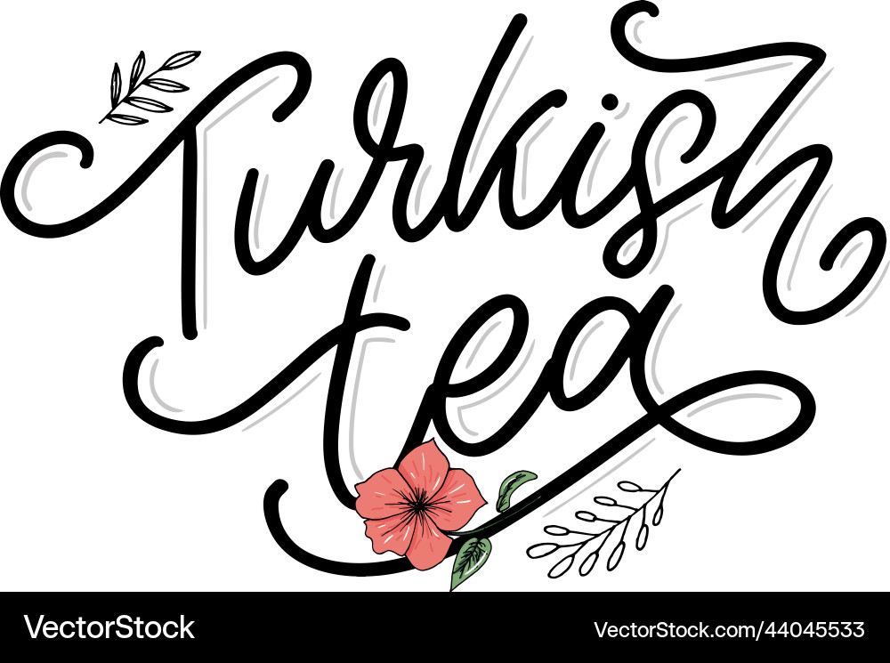 Turkish traditions of tea ceremony time Royalty Free Vector