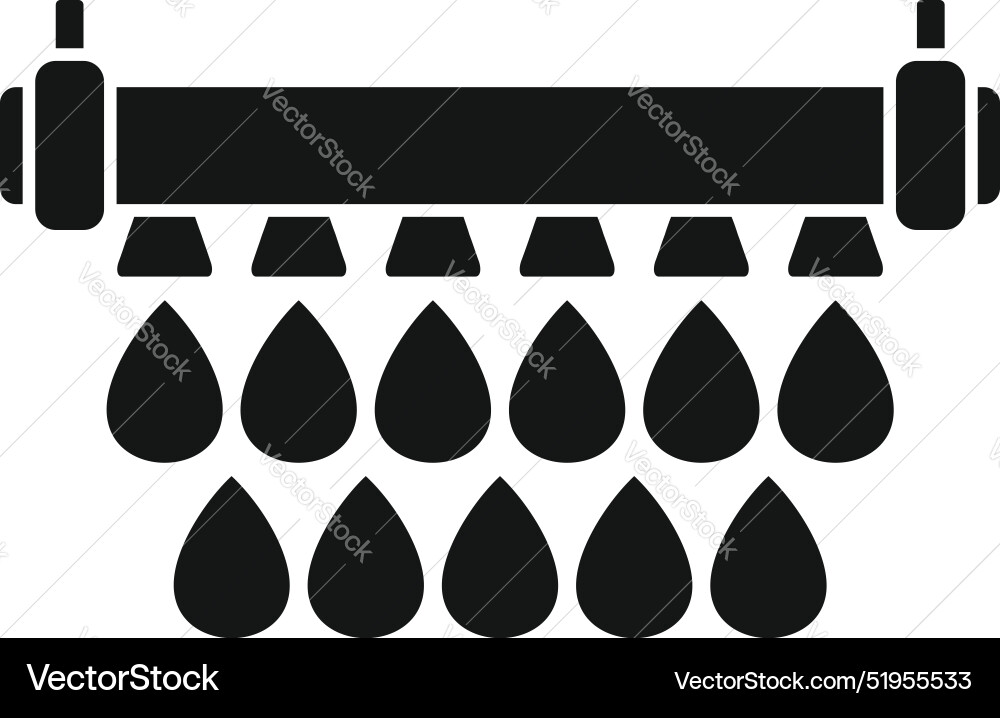 Water irrigation system spraying drops icon Vector Image