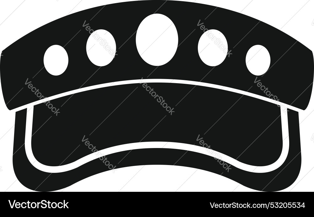 Black sun visor icon showing five ventilation Vector Image