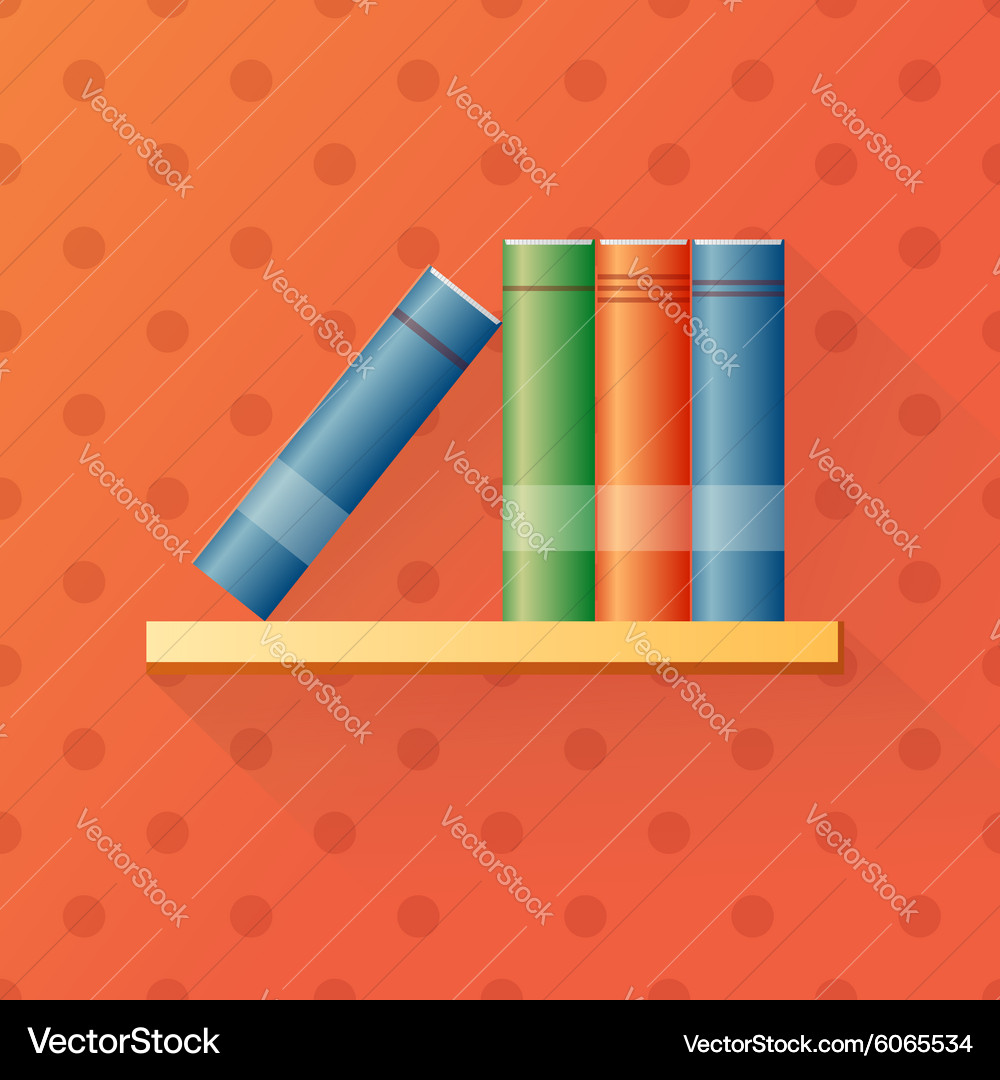 Bookshelf cartoon Royalty Free Vector Image - VectorStock