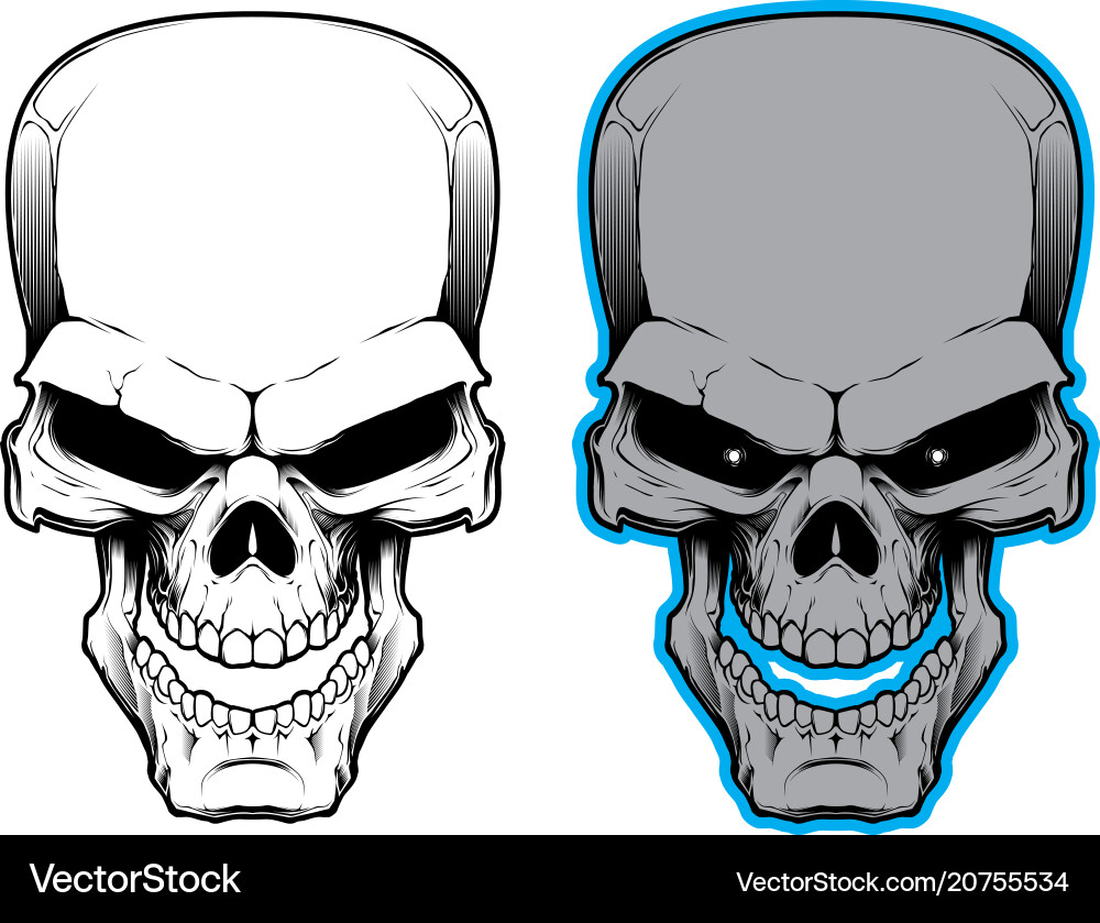 Cartoon skull poison symbol Royalty Free Vector Image
