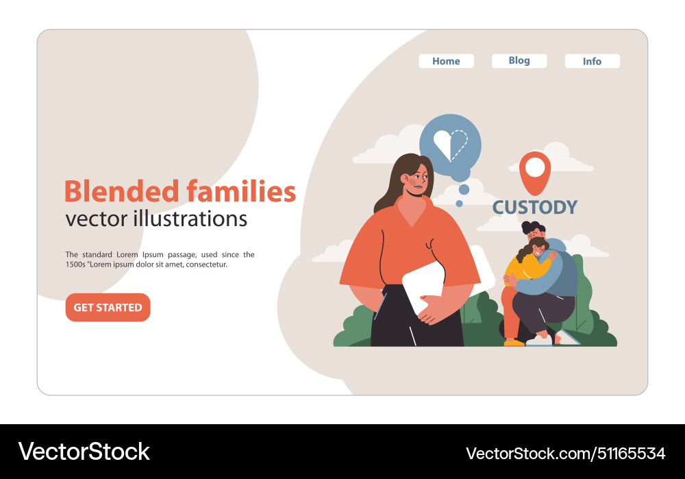 Child custody visual Royalty Free Vector Image