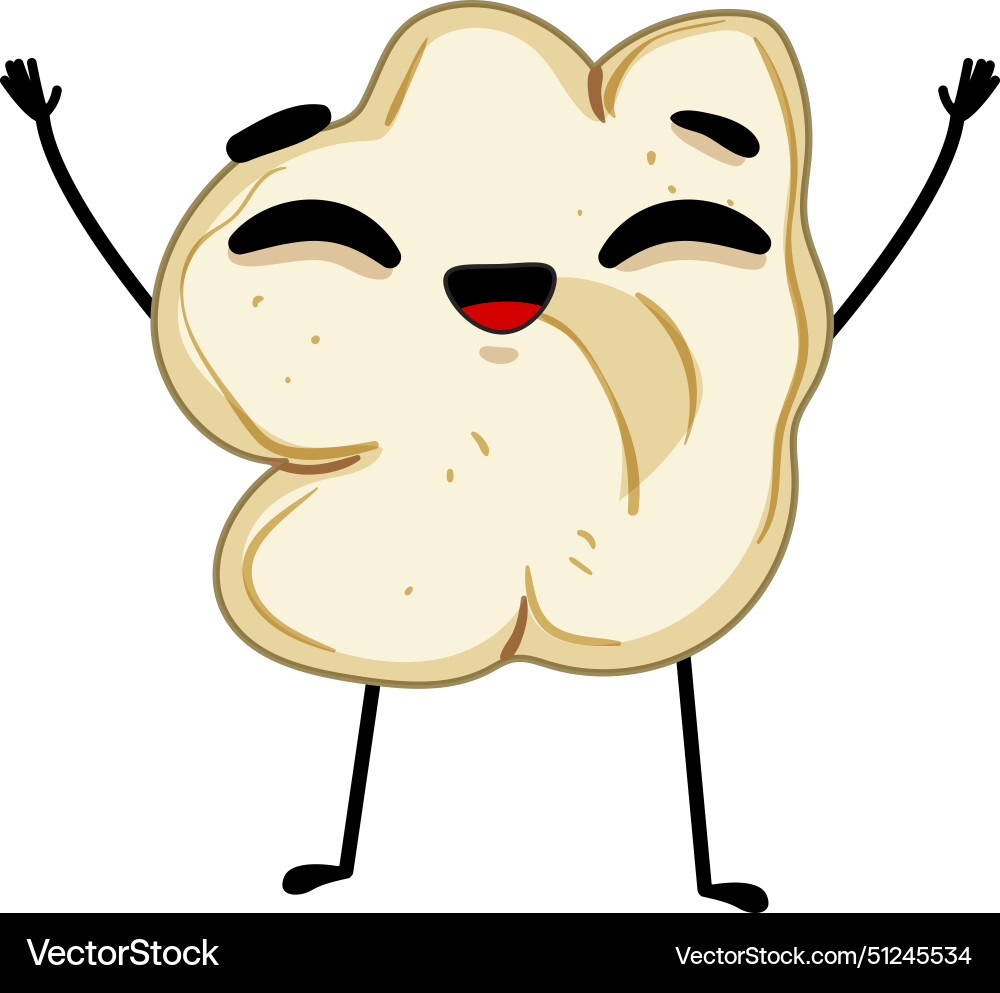 Corn popcorn character cartoon Royalty Free Vector Image