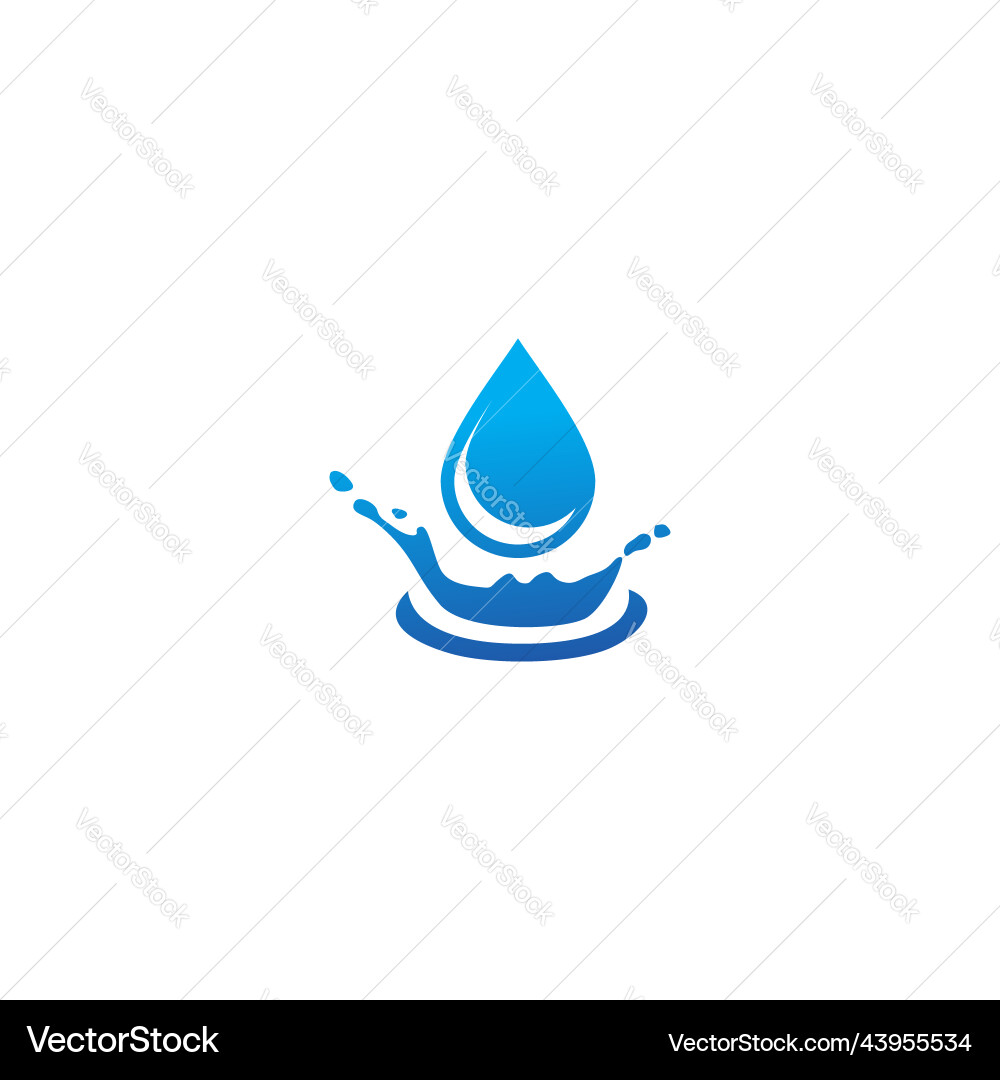 Droplet splash water logo Royalty Free Vector Image