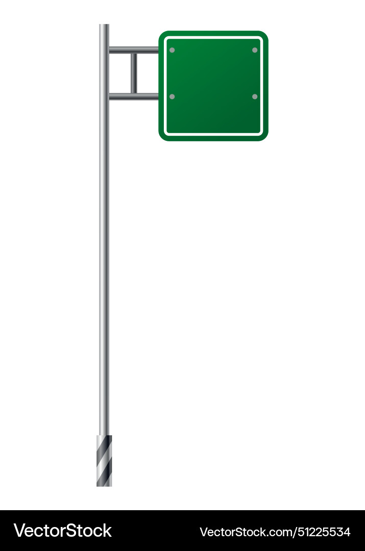 Green traffic sign road board text panel mockup Vector Image