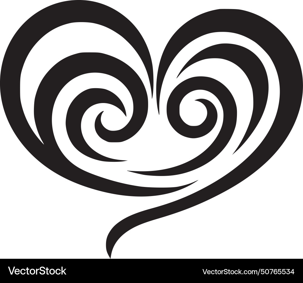 Heart - minimalist and simple silhouette Vector Image