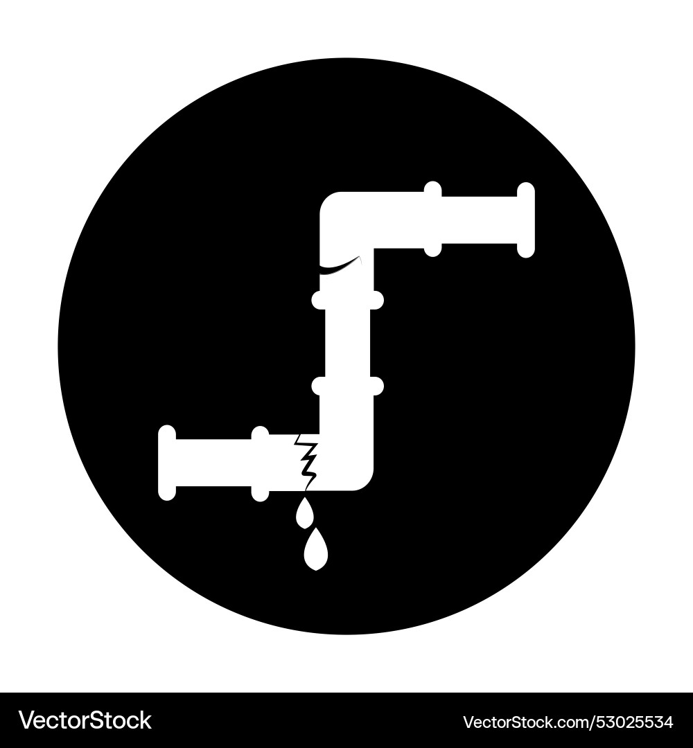 Leaky pipe icon Royalty Free Vector Image - VectorStock