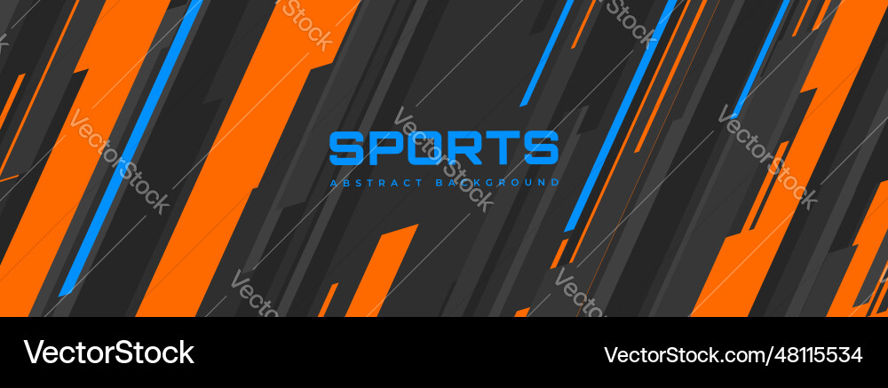 Modern sports banner design with diagonal orange Vector Image